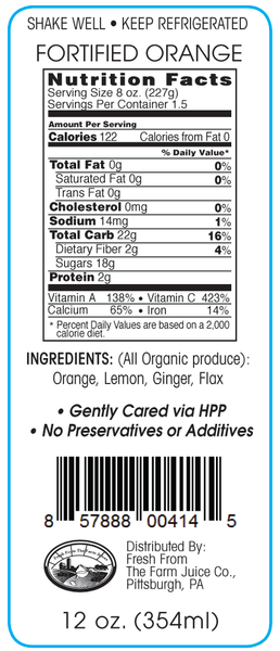 Fortified Orange – Fresh From the Farm Juices